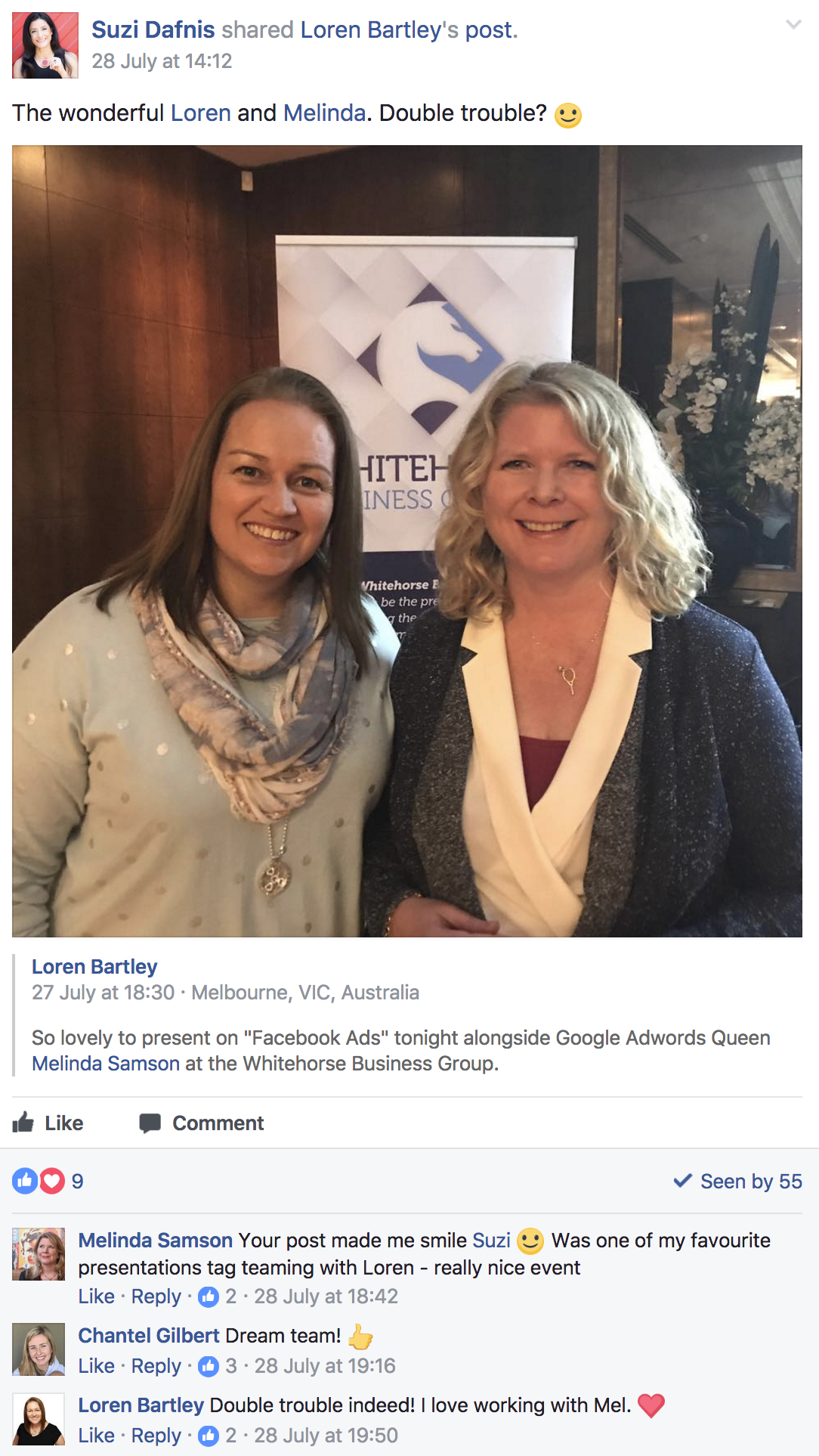 Loren Bartley and Melinda Samson Present at the Whitehorse Business Group