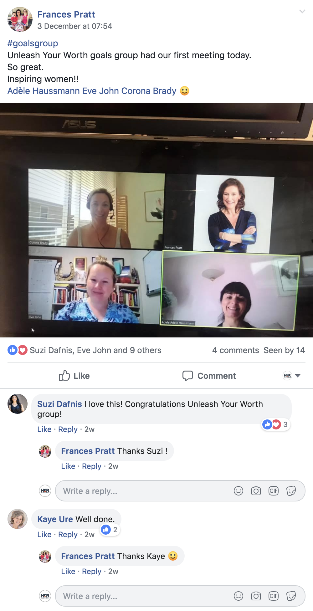 2018 Member of the Year: Frances Pratt